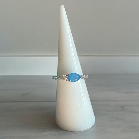bp | Jewelry | Bomb Party Ring Blue Ice Crystal Czs All The Way Around ...
